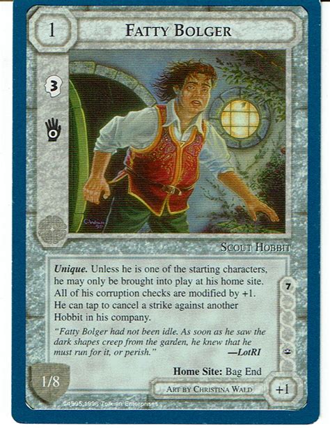 Middle Earth Promo Card Fatty Bolger Ex Phoenix Cards