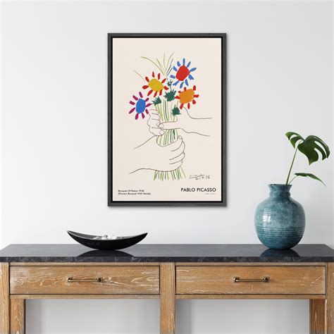 Signleader Bouquet Of Peace Flower Bouquet With Hands Pablo Picasso