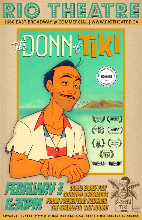 The Donn Of Tiki • Rio Theatre Tickets