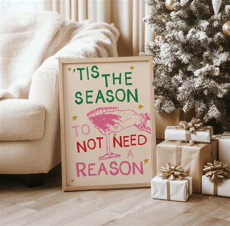 Tis The Season Christmas Print By Moonshine Prints