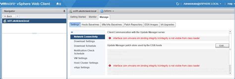 VMware Update Manager VUM Fails To Load Within VSphere Web Client