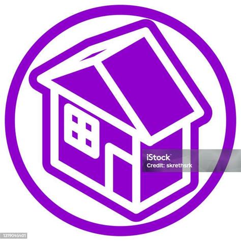 Ikon Rumah Standar Dalam Desain Datar Isometrik 04 Ilustrasi Stok