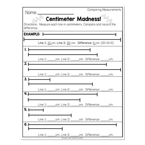 2nd Grade Math Worksheets Measurement Comparing Measurements