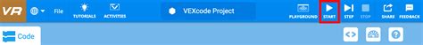 Using The Playground Timer In Vexcode Vr Vex Library