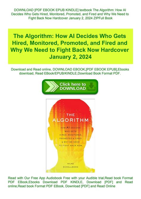 Textbook The Algorithm How Ai Decides Who Gets Hired Monitored Promoted And Fired And Why We