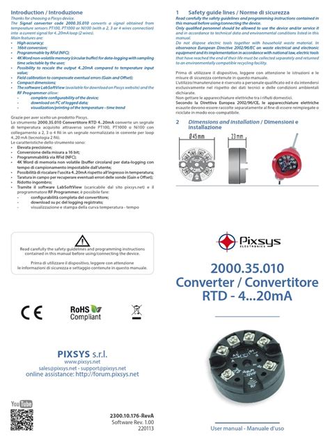 Manual Pixsys 200035010 Pdf