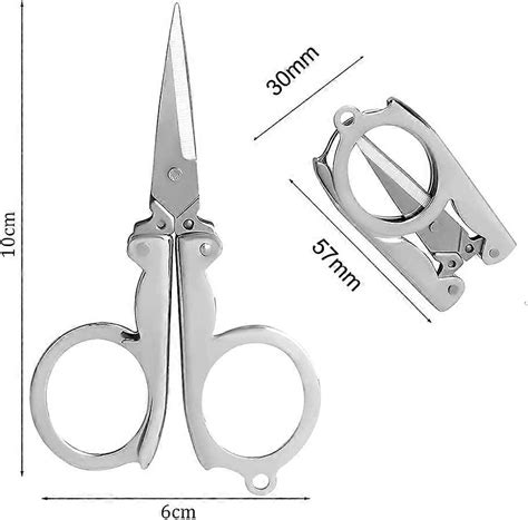 Stainless Steel Folding Scissors 4 Inch 10cm Mini Small Paper Scissors Portable Foldable Travel