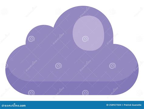 Purple Cloud Icon Stock Vector Illustration Of Cloud 258927504