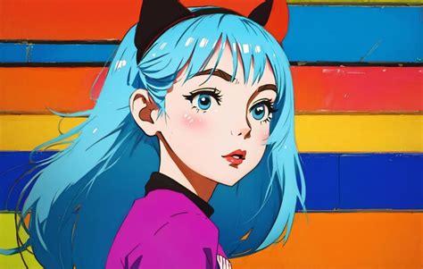 Premium Ai Image Fashion Woman Portrait In Pop Art Comic Style