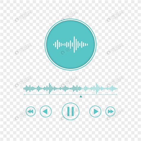 节奏线条绿色歌曲音乐播放器元素素材下载 正版素材402032367 摄图网