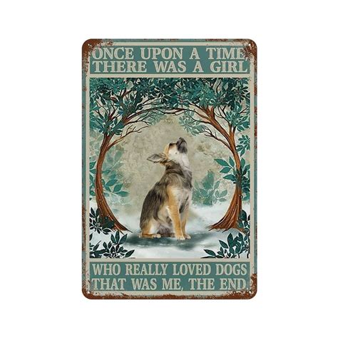 Metal Sign There Was A Girl Who Really Loved Gogs Chihuahua Funny Retro