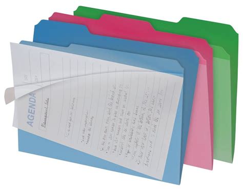 Find It Clear View File Folder With Clear Front Sheet Pack Of Six Assorted Colors FT