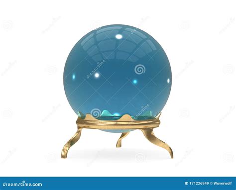 Wizard Crystal Ball 3d Rendering Stock Illustration Illustration Of