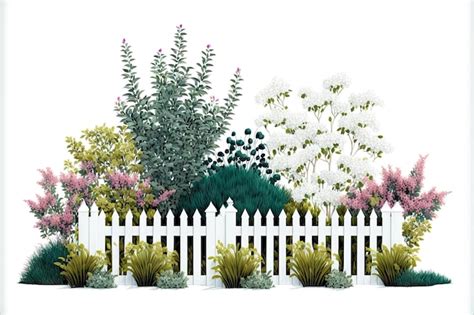 Premium Photo Small Fence Of White Picket Fence Of Different Heights