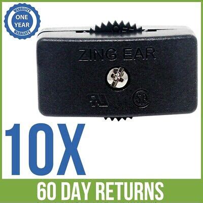 10x Zing Ear KS 30 Feed Thru Inline SPT 2 Rotary Cord Lamp Light Switch