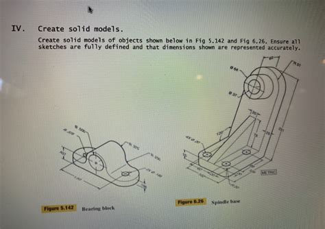 solved create solid models of objects shown below 5 142 and