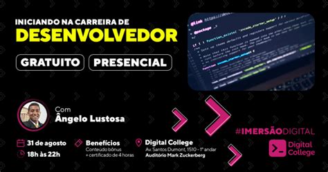 ImersÃo Digital Iniciando Na Carreira De Desenvolvedor Em Fortaleza Sympla