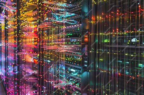 Premium Photo An Interconnected Network Of Servers And Data Centers Generative Ai