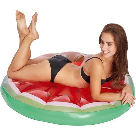 Flottant Matelas Jouet Gonflable Géant Pastèque Ø 118 Cm Piscine Mer