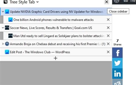 Tree Style Tab Add On For Firefox Lets You Arrange Your Excess Tabs