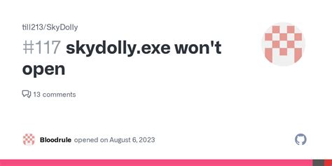 Skydollyexe Wont Open · Issue 117 · Till213skydolly · Github