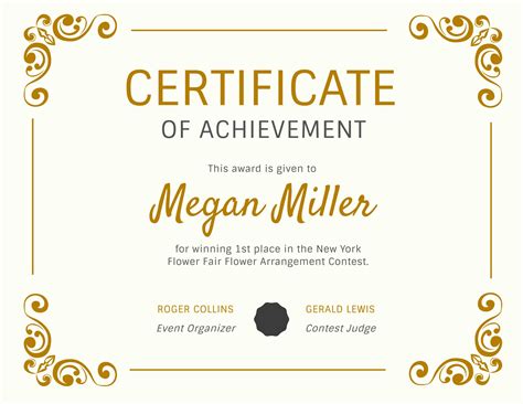 Editable Certificate Templates