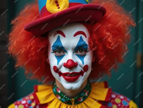 Vibrant Clown Portrait Capturing The Spirit Of Carnival Costumes And