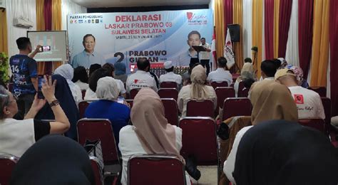 Laskar Prabowo Sulsel Resmi Dilantik SaDap Target Suara Persen FAJAR