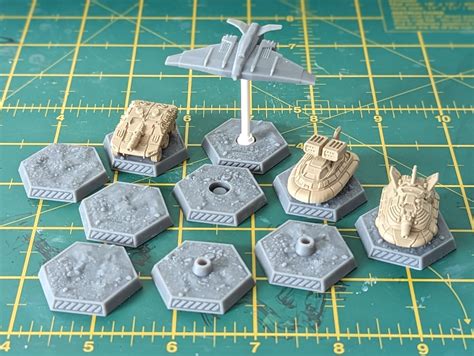 Free 3d File Rocky Ground Textured Hex Base Collection For Battletech 🧲
