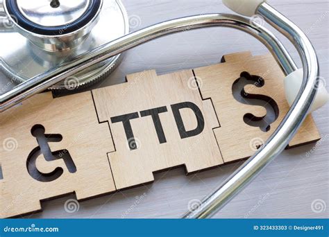 TTD Temporary Total Disability Abstract Puzzle Pieces And A
