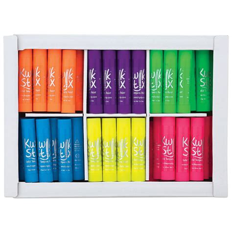 Kwik Stix Tempera Paint Neon Color Class Pack Set Of 72 Blick Art