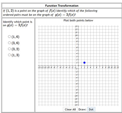 Solved Function Transformationif 12 Is ﻿a Point On ﻿the