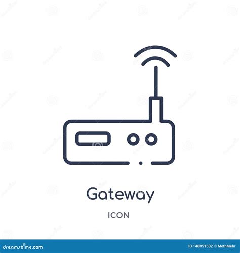 Linear Gateway Icon From City Elements Outline Collection Thin Line Gateway Vector Isolated On