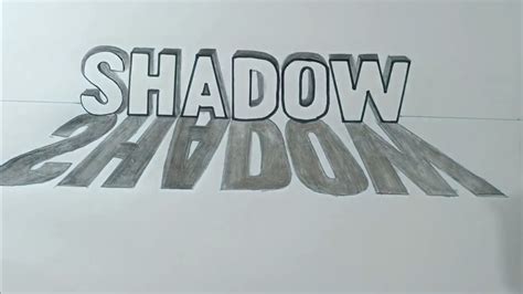 How To Draw Shadow Letters With Pencil Youtube