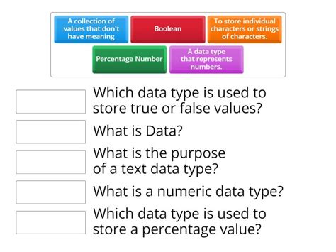 Computer Data Types Second Quiz Match Up