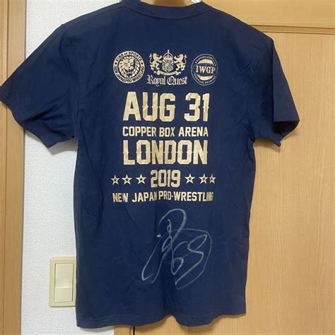 【中古】royal Quest 新日本プロレス 田口隆祐 Tシャツ サイン入り Xl メルカリ