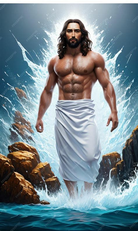 Premium Ai Image Digital Image Of Realistic Muscular Jesus Christ In