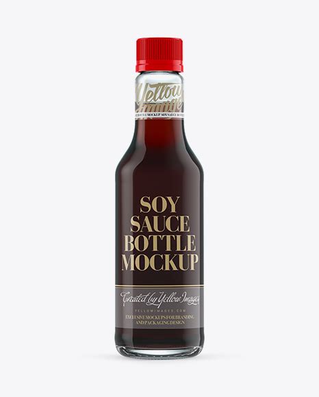 Soy Sauce Glass Bottle Mockup Free Download Images High Quality Png 
