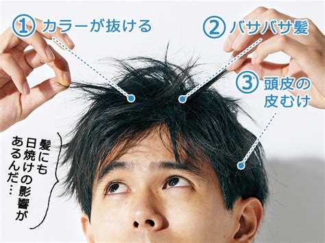 髪も頭皮も日焼けしている！ 紫外線ダメージqandaで、今するべきケアがわかる！ Beauty Mens Non No Web