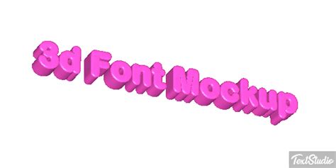 3d Font Mockup Font Animated  Logo Designs