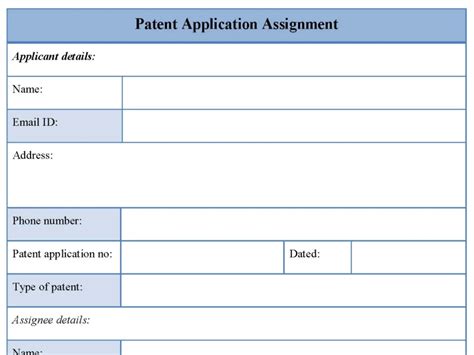 Patent Application Assignment Form Editable Pdf Forms Patent Application Assignment Form Editable Pdf Forms