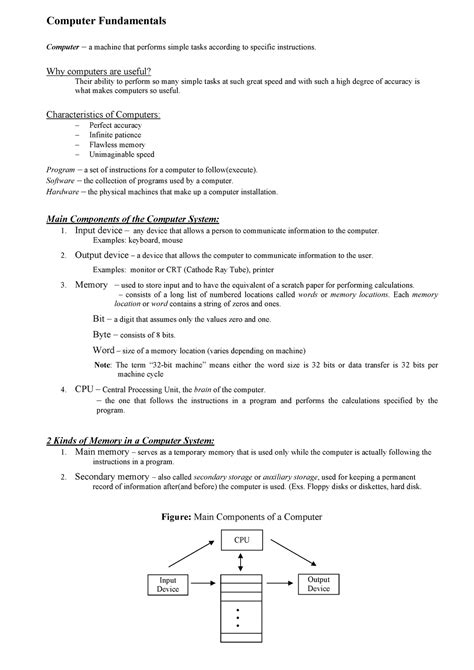 Computer Fundamentals Computer Fundamentals Computer A Machine That
