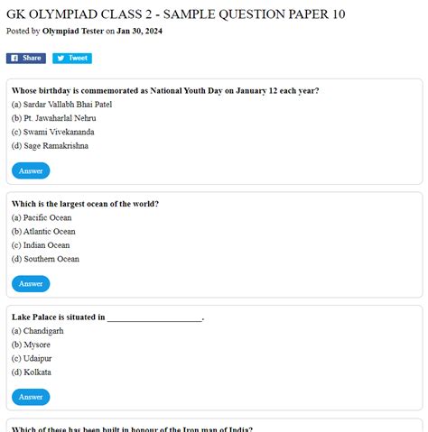 Class 2 Logical Reasoning Pdf Sample Papers 02 Olympiad Tester