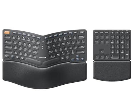Protoarc Wireless Ergonomic Keyboard Ek04 2 4ghz Wireless Ergo Keyboard With Separate Numeric
