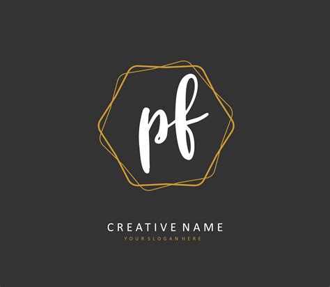 PF Initial Letter Handwriting And Signature Logo A Concept Handwriting Initial Logo With