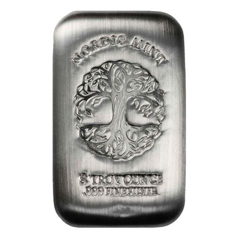 5 Ounce Silver Bar Nordic Mint Tree Ausecure