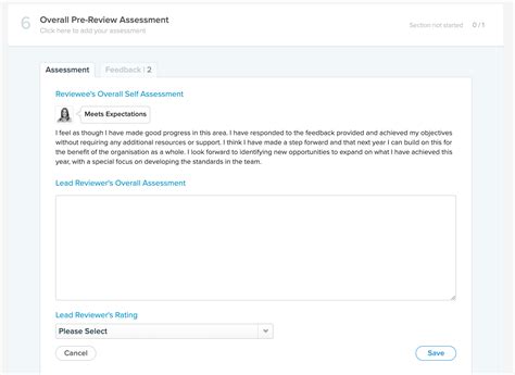 Adding An Overall Assessment For A Reviewee Objectivemanager Help