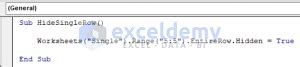 VBA To Hide Rows Based On Criteria In Excel 15 Useful Examples