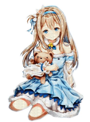 Rena Blue Anime Girl Mädchen Rena Blue Anime Girl Mädchen