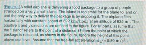 Solved Figure 1 A Relief Airplane Is Delivering A Food Chegg